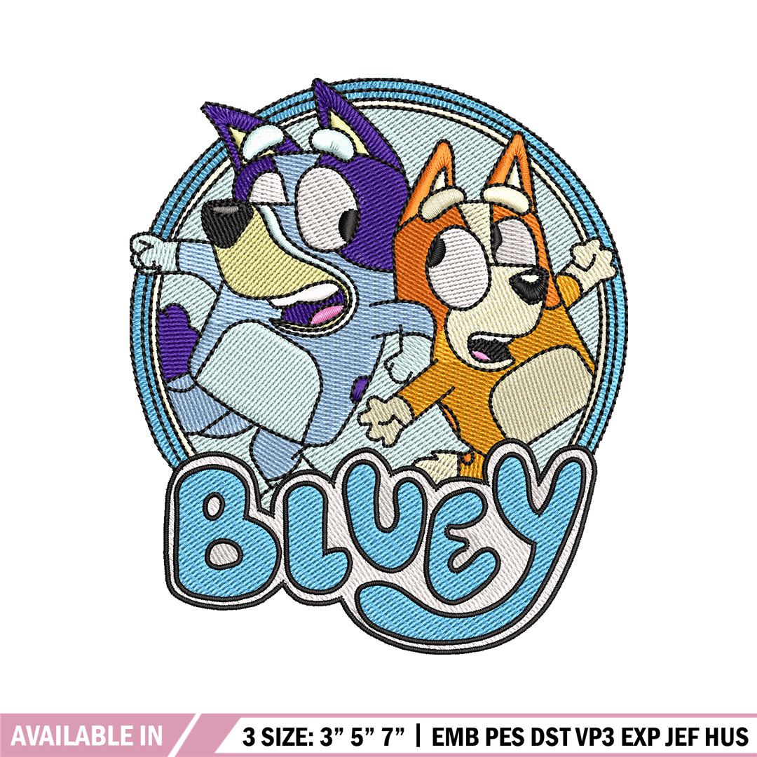 Bluey circle embroidery design, Bluey embroidery, Embroidery - Inspire ...