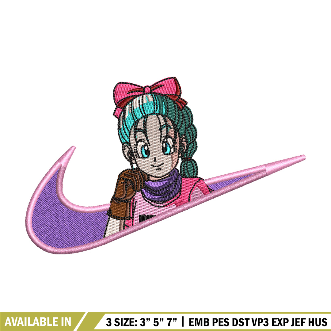 Bulma nike embroidery design, Dragonball embroidery, Nike de | Inspire ...