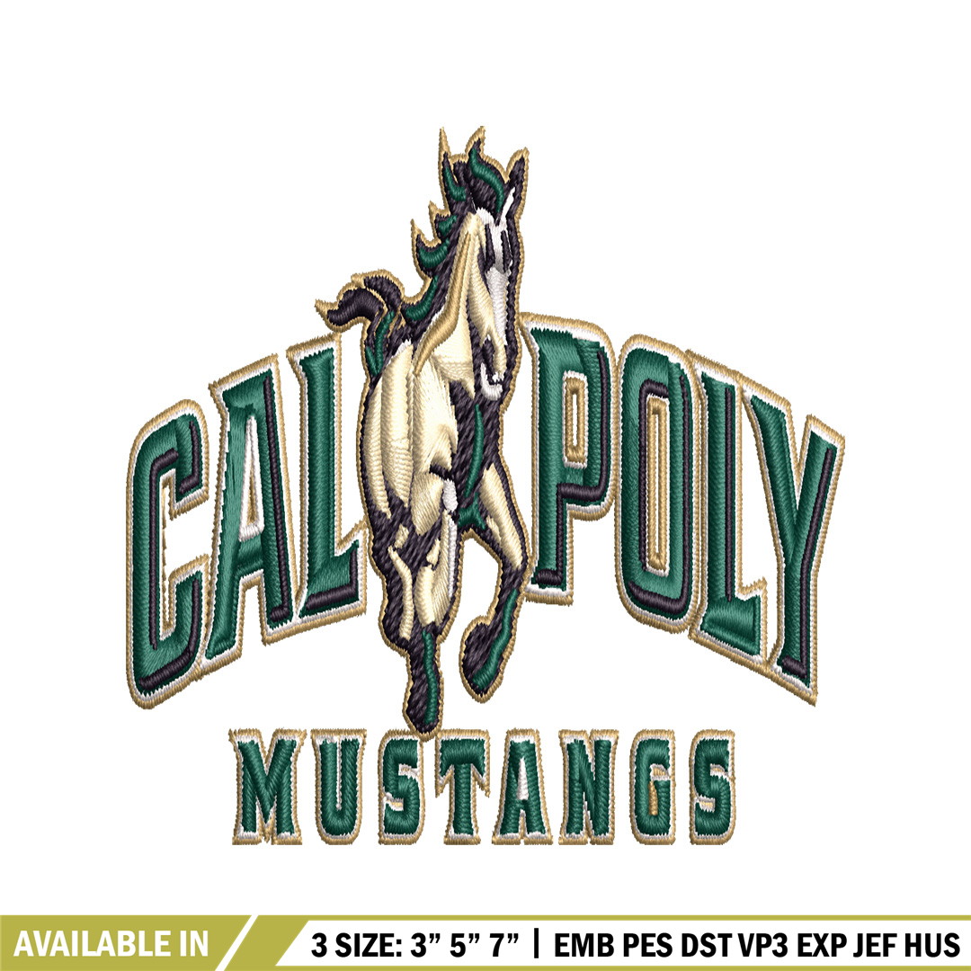 Cal Poly Mustangs embroidery design, Cal Poly Mustangs embro | Inspire ...