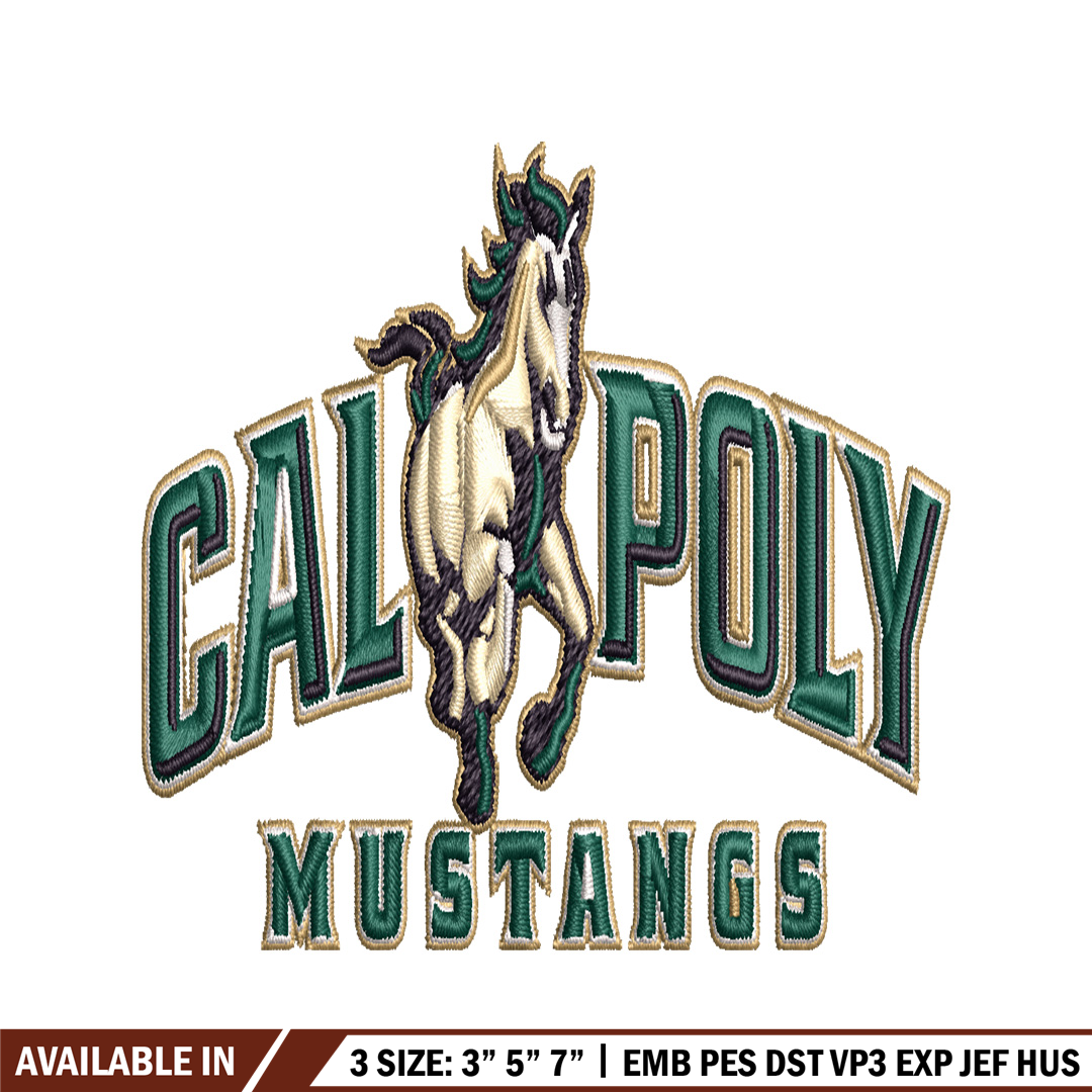 Cal Poly Mustangs embroidery design, Cal Poly Mustangs embro | Inspire ...
