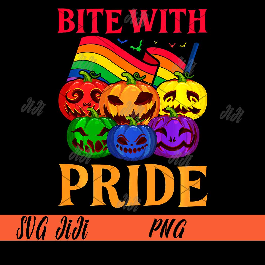 Bite With Pride PNG, Gay & Lesbian Heart Pumpkin PNG, Hallow | Inspire ...