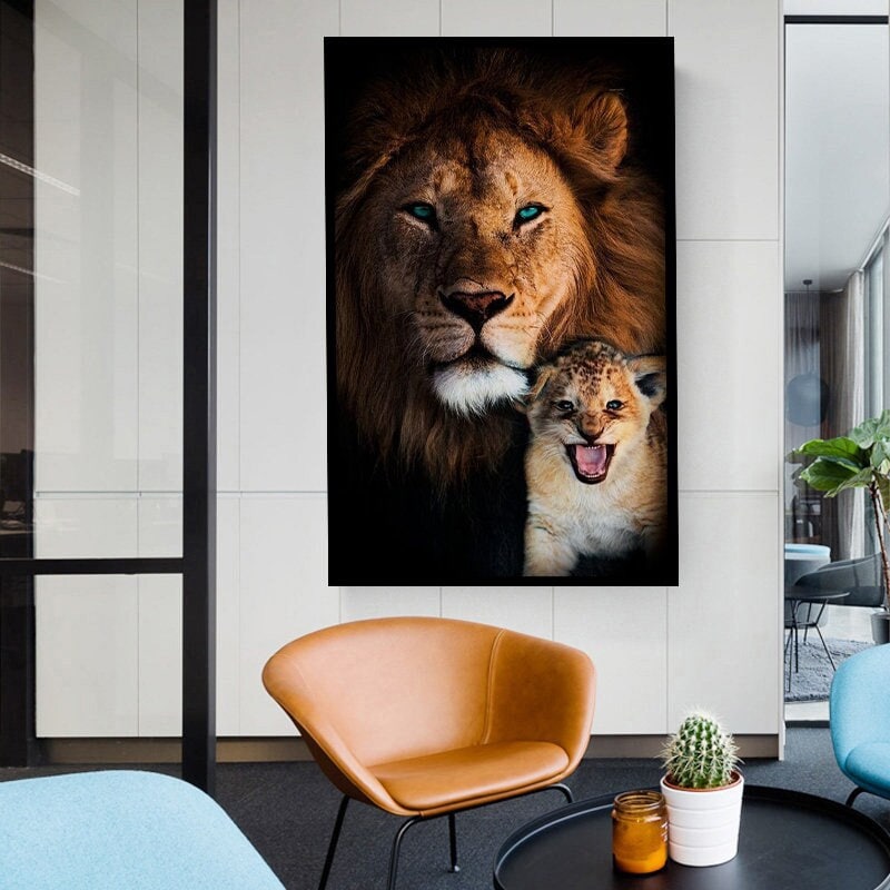 Lion Canvas Wall Art, Lion Canvas Print, Wall Art Home Decor | Inspire ...