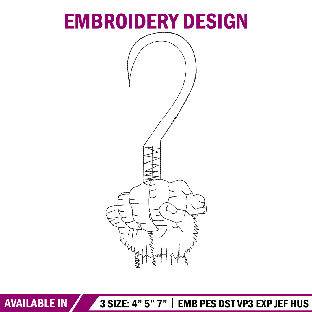 Hook design embroidery design, Hook embroidery, Embroidery f | Inspire ...