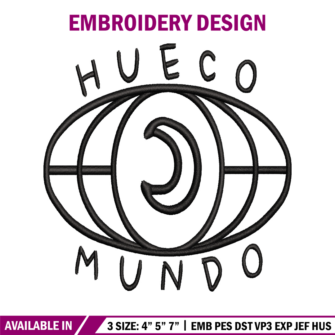Hueco Mundo embroidery design, Hueco Mundo embroidery, logo - Inspire ...