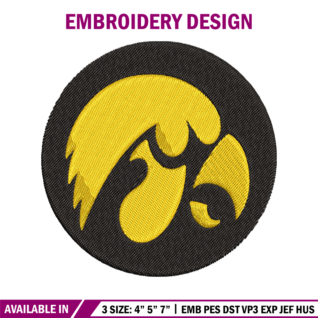 Iowa Hawkeyes embroidery design, Iowa Hawkeyes embroidery, l - Inspire ...