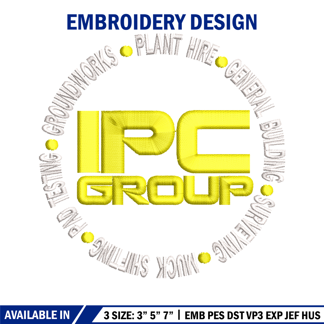 IPC Group logo embroidery design, IPC Group embroidery, logo - Inspire ...