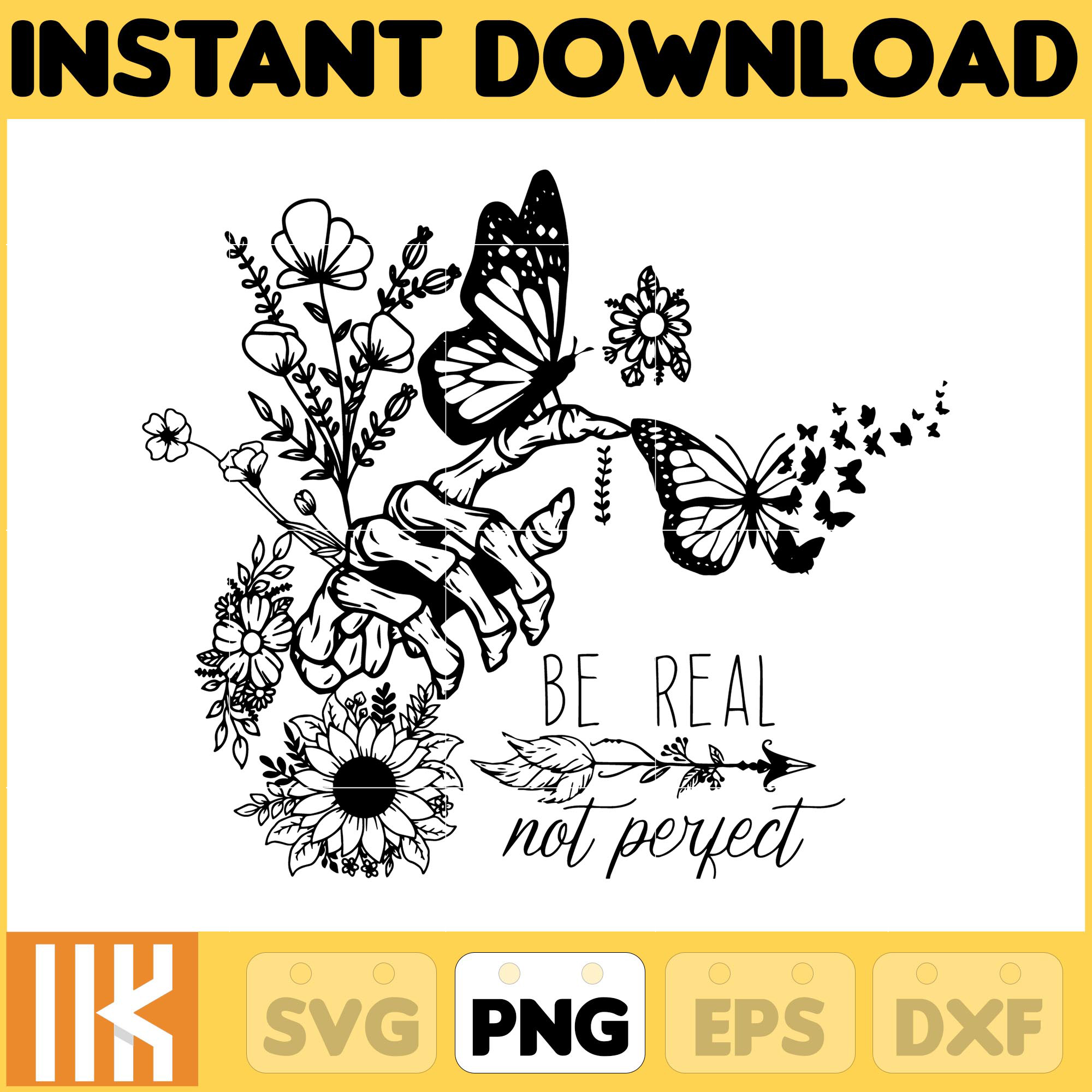 Be real not perfect Png, svg cut files for Cricut, Self love - Inspire ...
