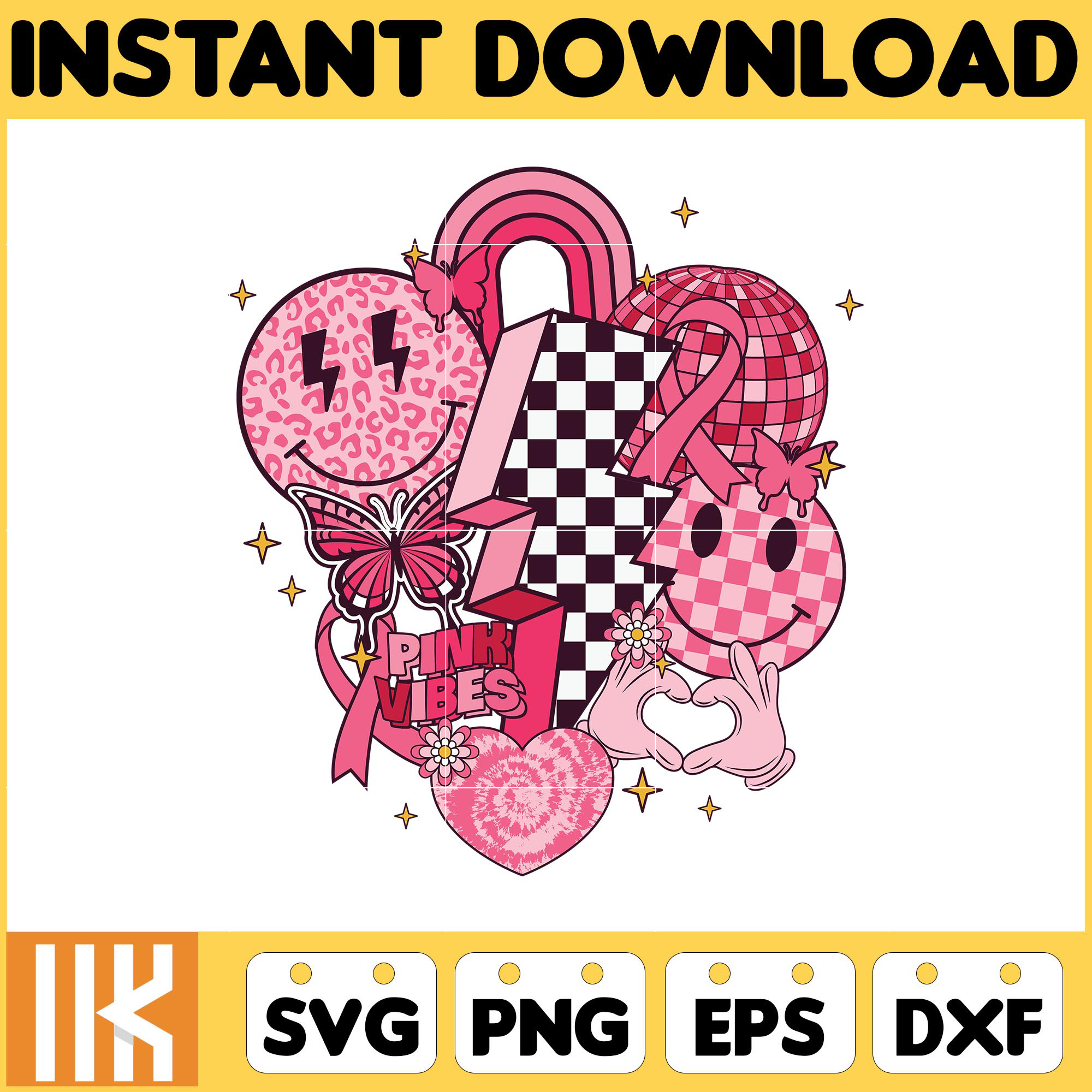 Pink Vibes Svg, Designs Breast Cancer Svg, Cancer Svg, Cance - Inspire ...