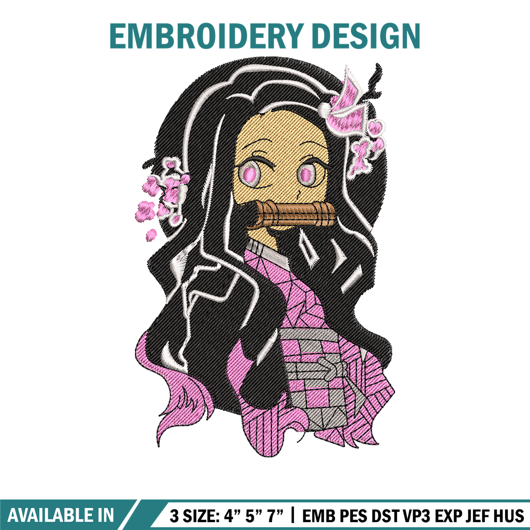 Kamado Nezuko embroidery design, Kimetsu no Yaiba embroidery - Inspire ...