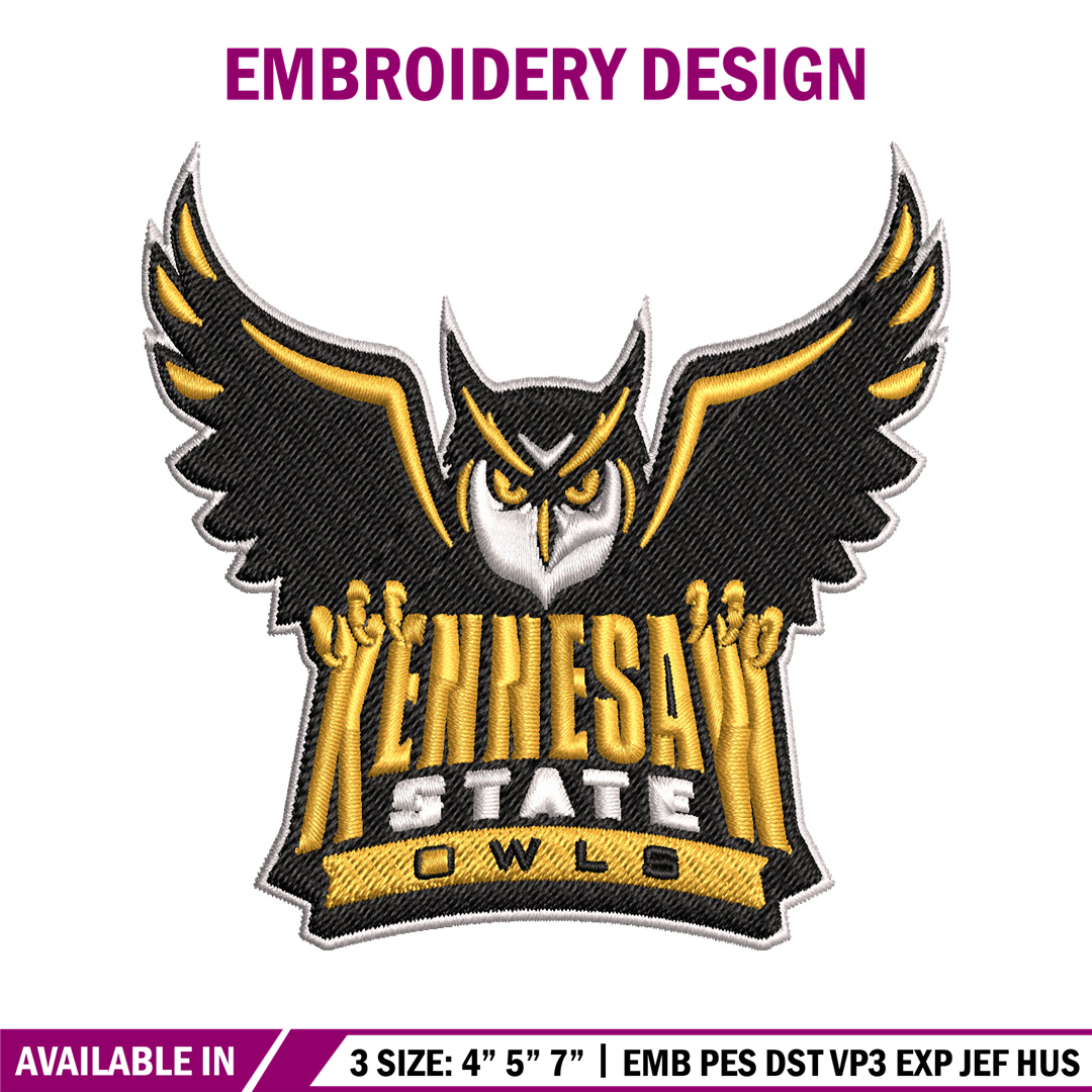 Kennesaw State Owls embroidery design, Kennesaw State Owls e | Inspire ...