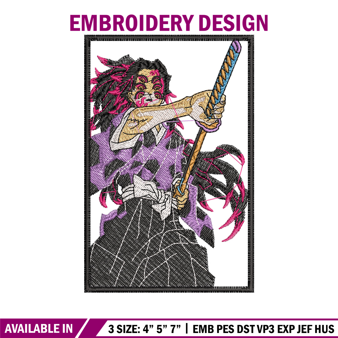 Kokushibo embroidery design, Demon slayer embroidery, Anime - Inspire ...