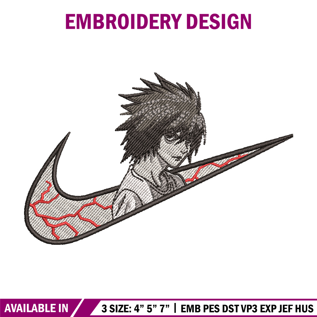 L x nike embroidery design, Death note embroidery, Nike desi - Inspire ...