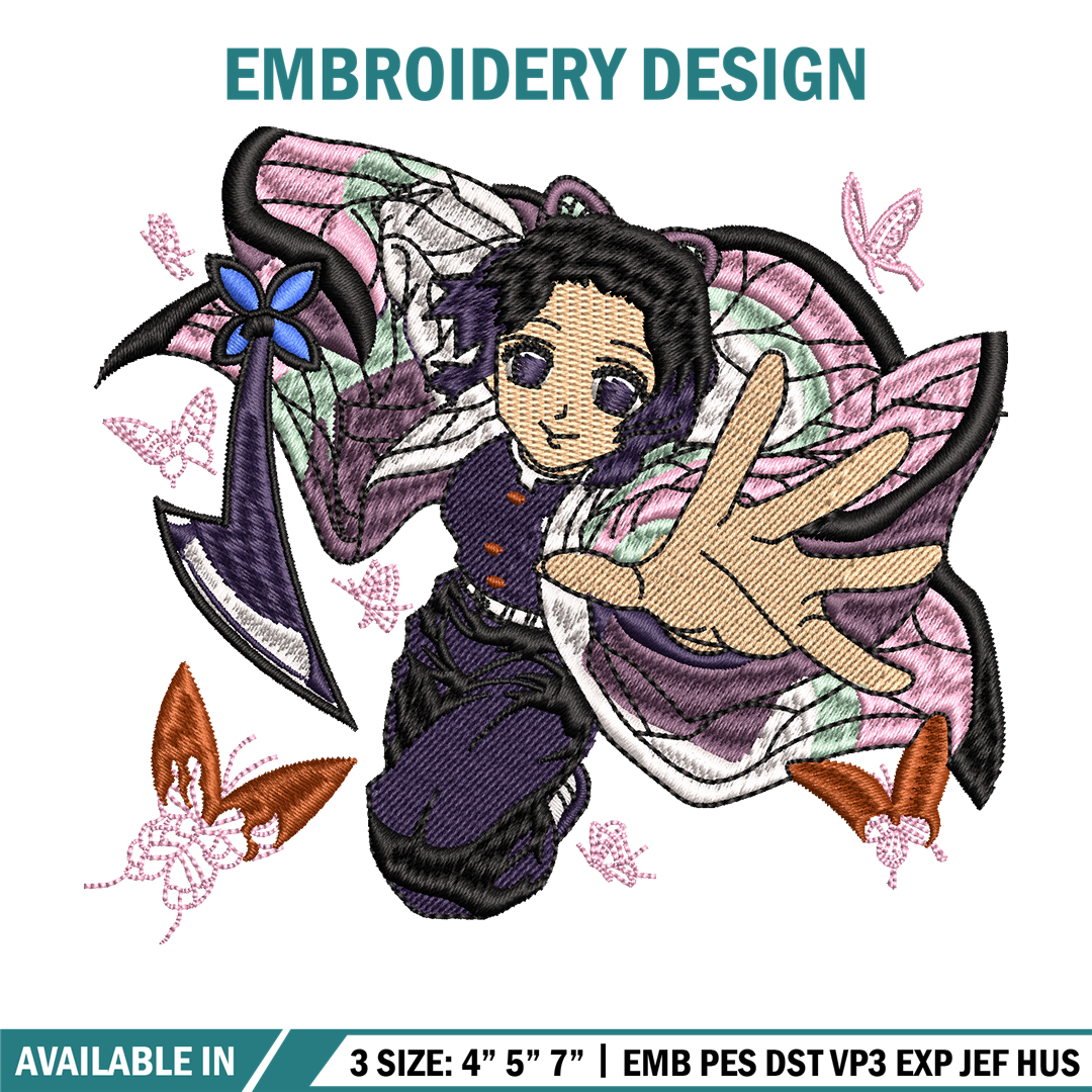 Kochou Shinobu embroidery design, Kimetsu no Yaiba embroider | Inspire ...