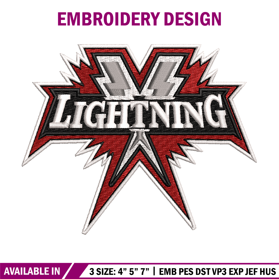 Lightning Logo embroidery design, Lightning Logo embroidery, | Inspire ...