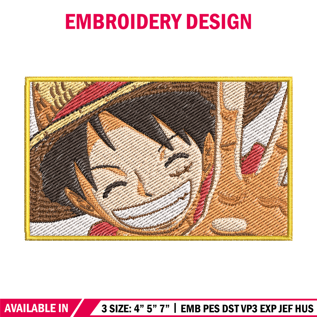 Luffy embroidery design, One piece embroidery, Anime design, - Inspire ...