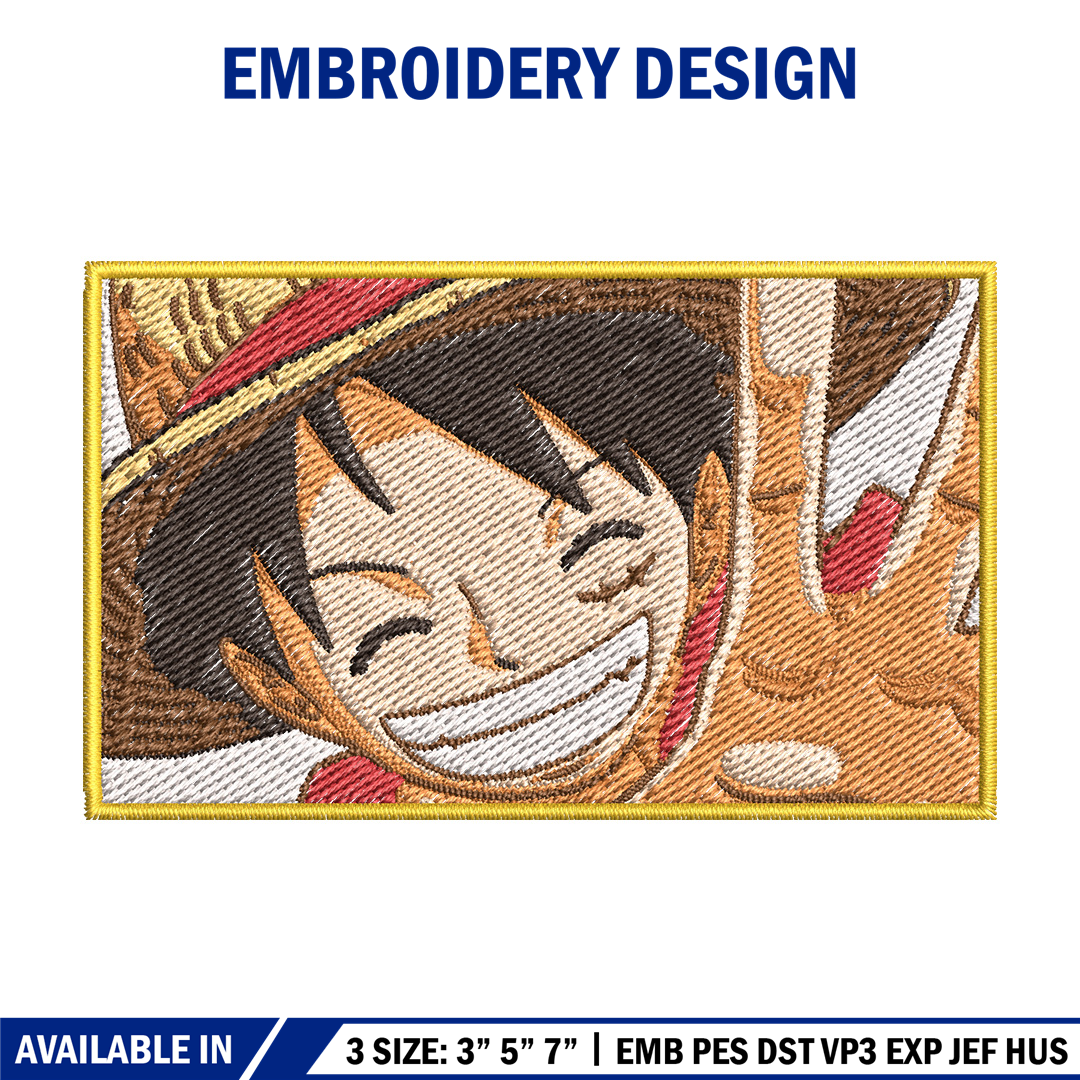 Luffy embroidery design, One piece embroidery, Anime design, | Inspire ...