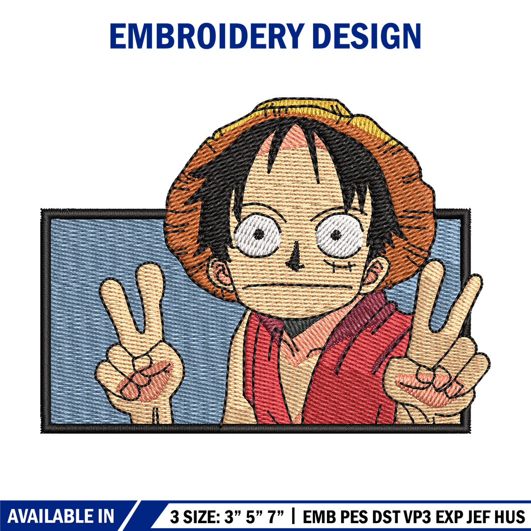 Luffy funny embroidery design, One piece embroidery, Anime d | Inspire ...