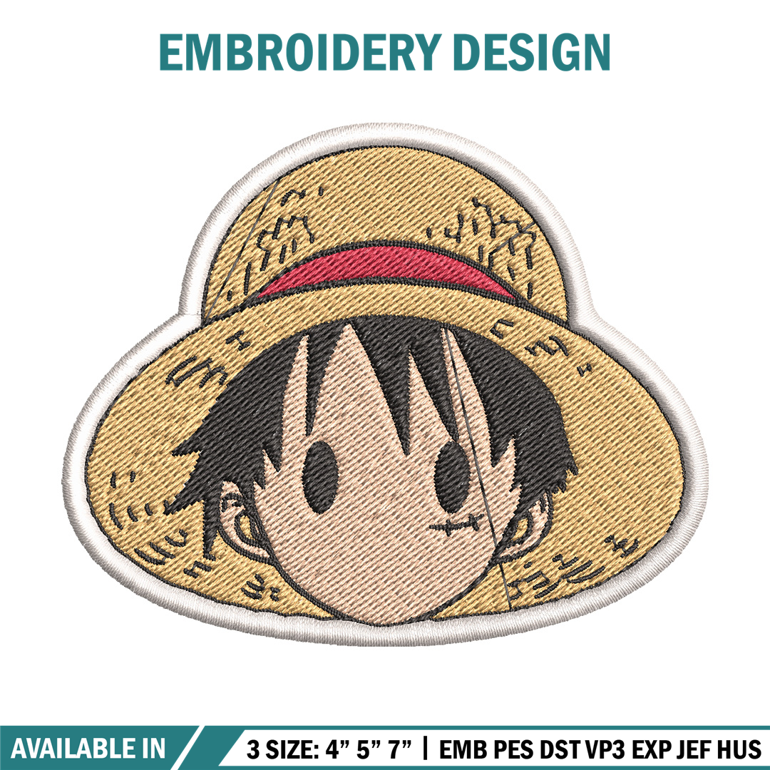 Luffy logo embroidery design, One piece embroidery, Anime de | Inspire ...