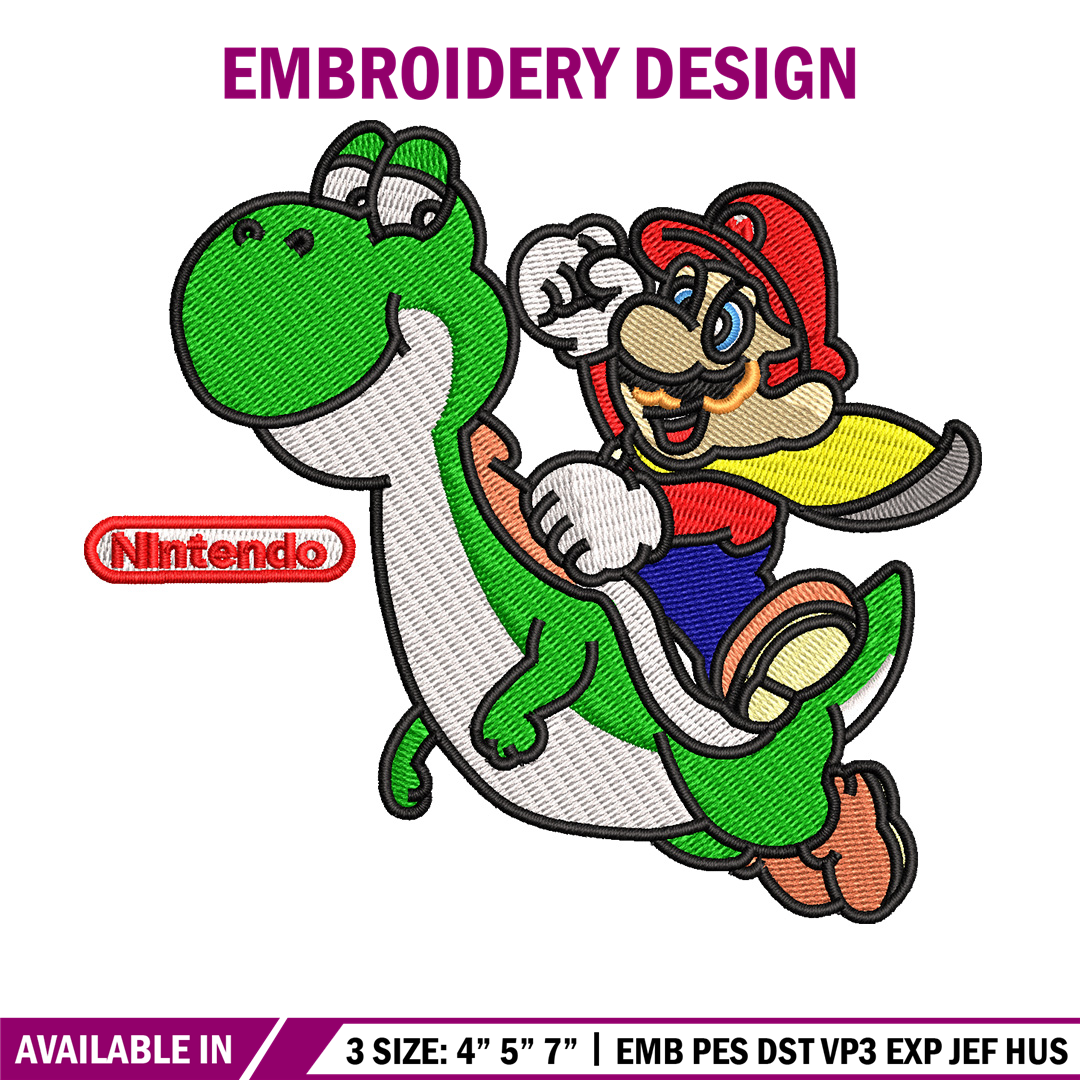 Mario dragon embroidery design, Mario embroidery, Embroidery | Inspire ...