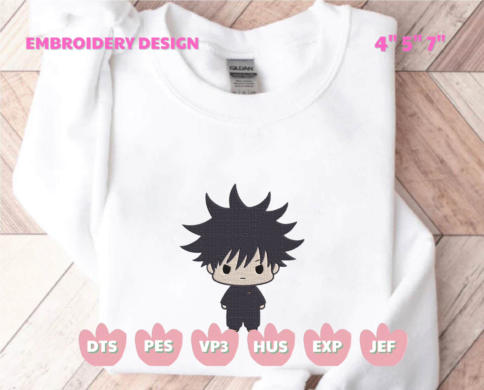 Anime Embroidery FIles, Embroidery Designs, Sorcerer Anime | Inspire Uplift