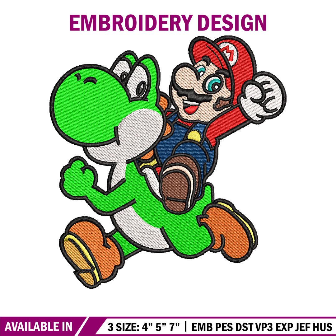 Mario game embroidery design, Mario game embroidery, logo de | Inspire ...
