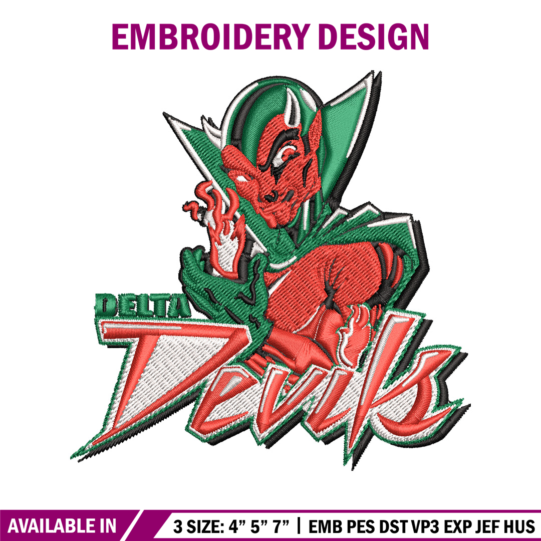 Mississippi Valley State Delta Devils embroidery, logo embro | Inspire ...