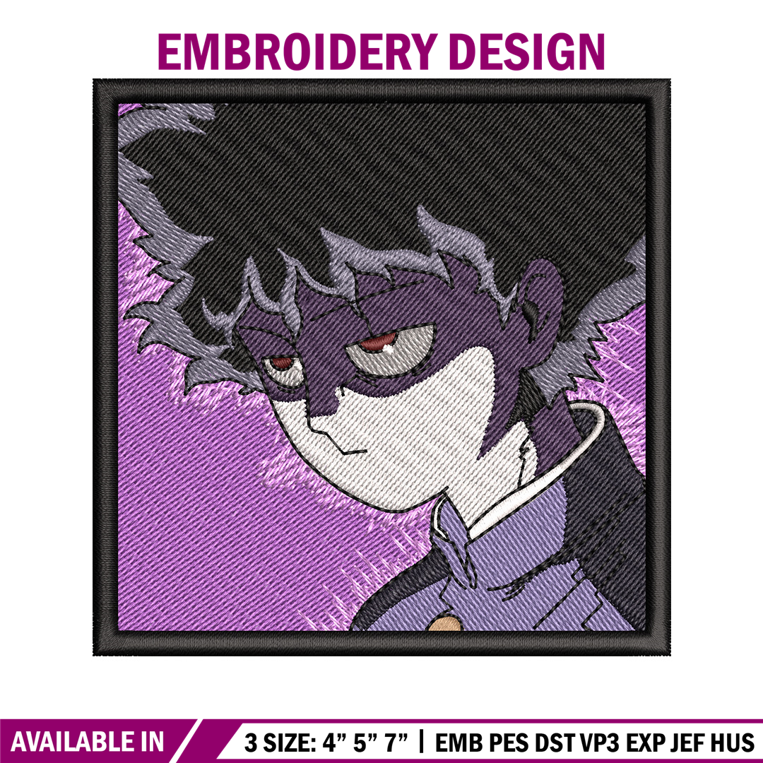 Mob 100 embroidery design, Mob psycho embroidery, Anime desi | Inspire ...