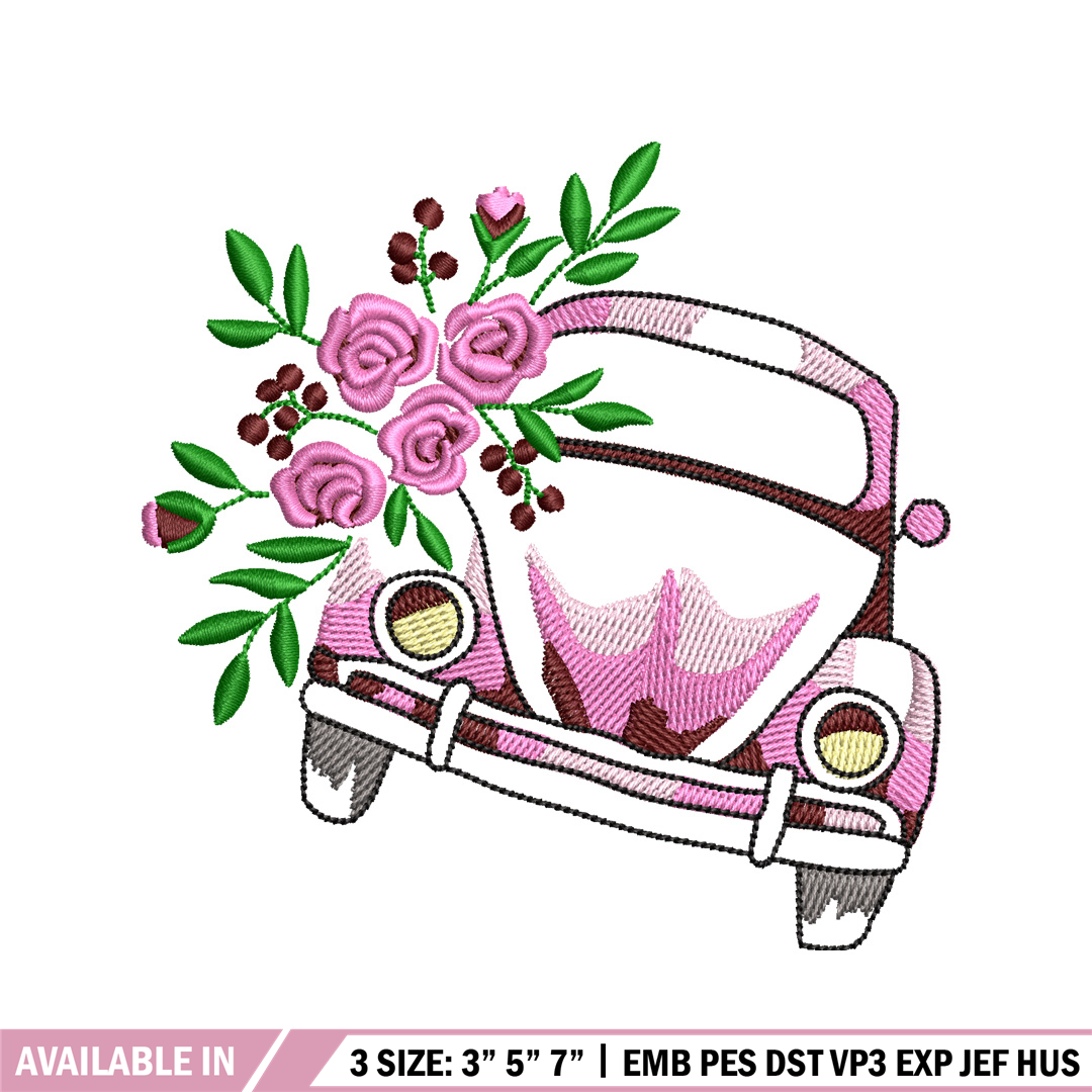 Car flower embroidery design, Car flower embroidery, logo de - Inspire ...