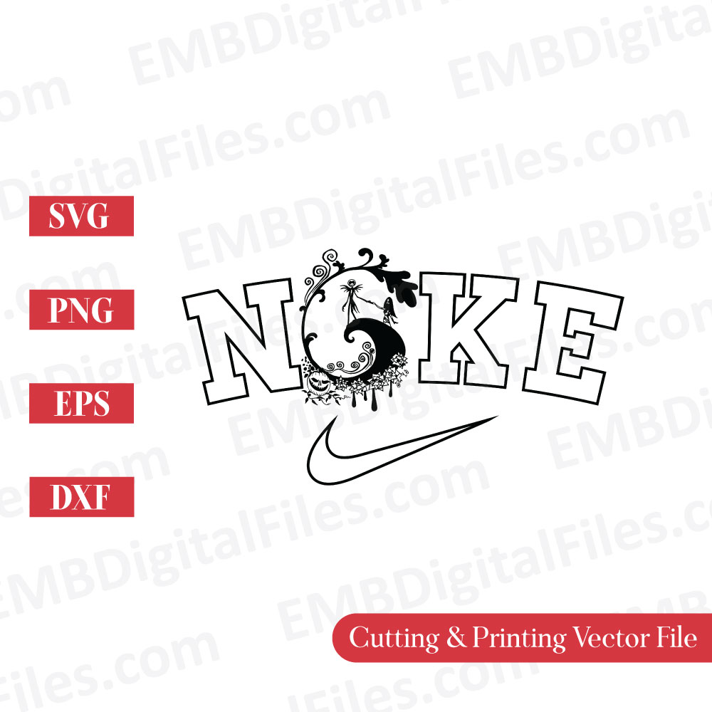 Nike Swoosh Nightmare before Christmas Halloween SVG for cri - Inspire ...
