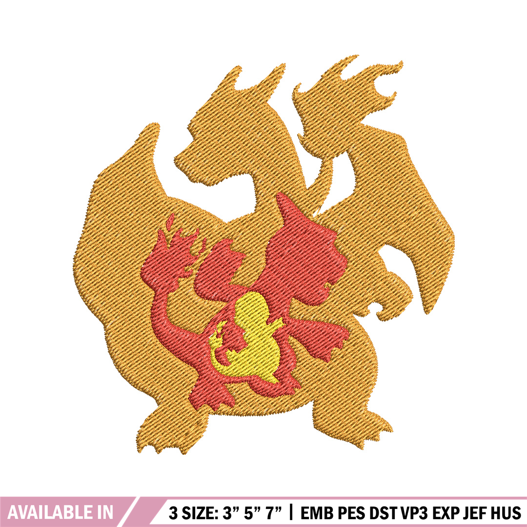Charizard embroidery design, Pokemon embroidery, Anime desig | Inspire ...