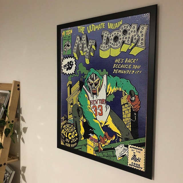 MF Doom Comic Art Book Poster, The Ultimate Villain Poster, | Inspire ...