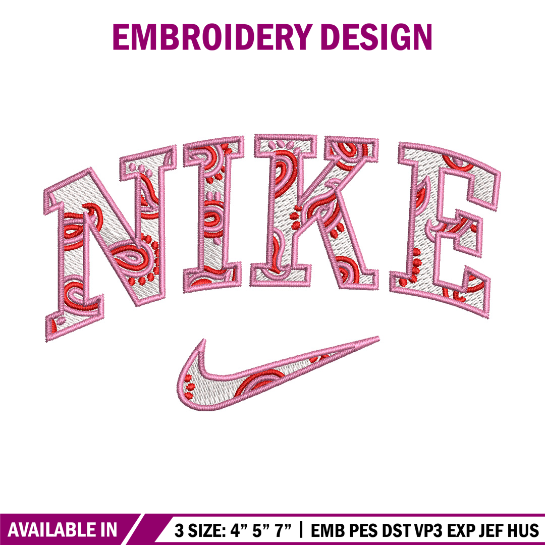 Nike pink embroidery design, Nike embroidery, Emb design, Em | Inspire ...