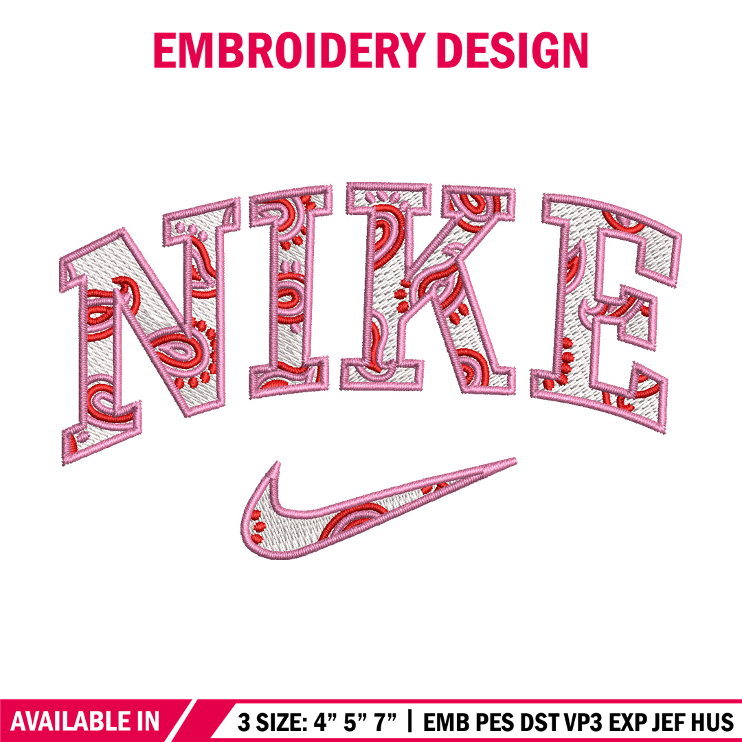 Nike pink embroidery design, Nike embroidery, Emb design, Em | Inspire ...