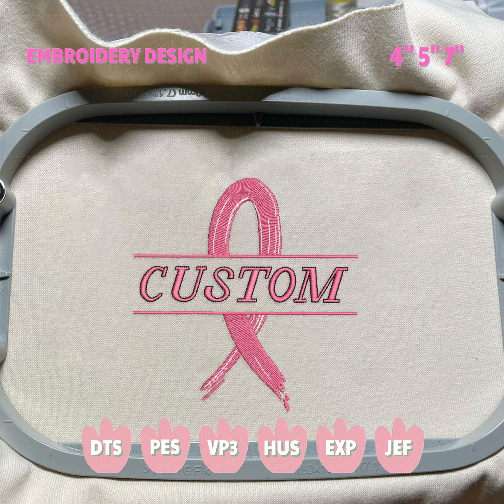 Personalized Cancer Embroidery Designs, Cancer Awareness Emb | Inspire ...