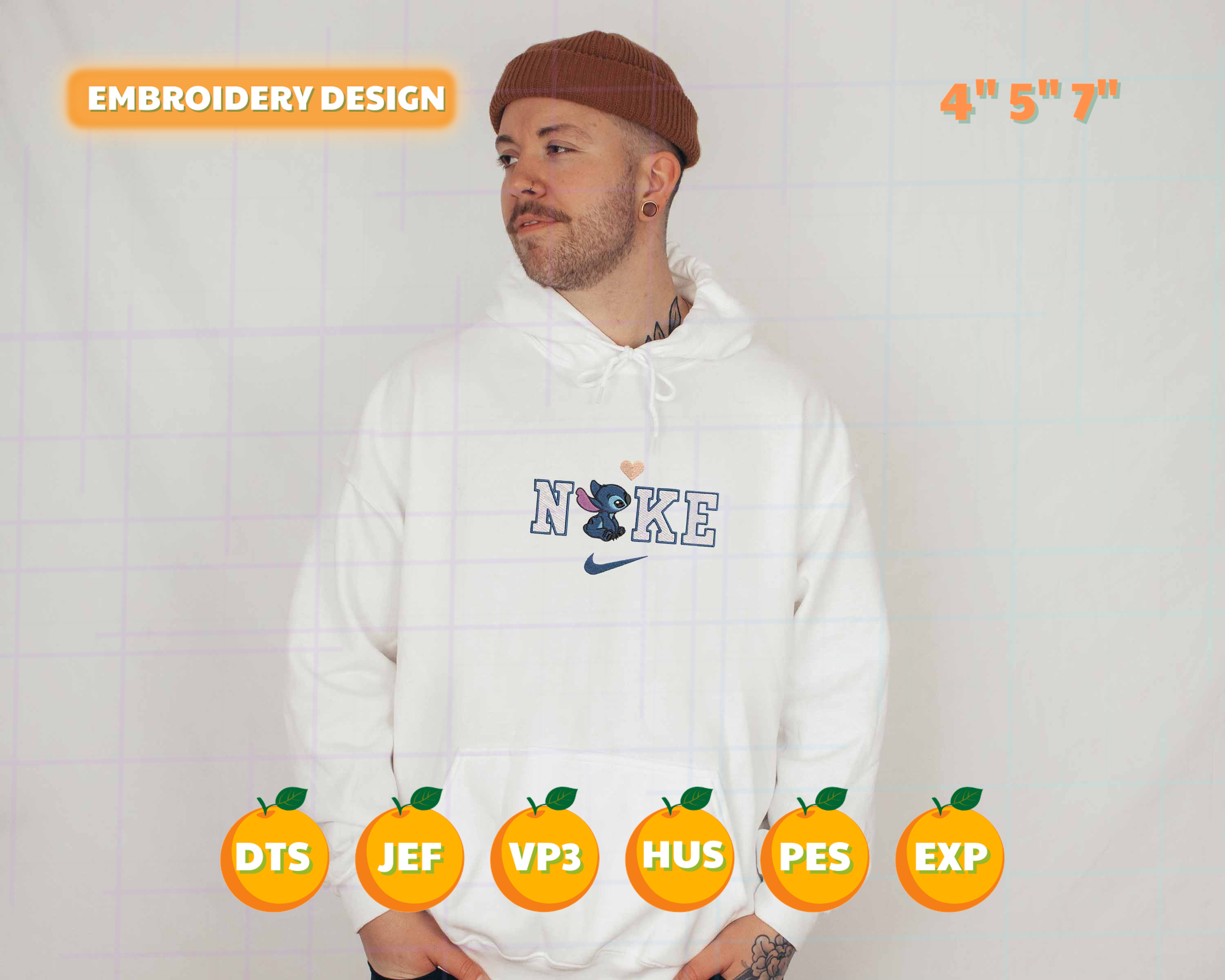 STITCH NIKE EMBROIDERED SWEATSHIRT - EMBROIDERED SWEATSHIRT/ | Inspire ...