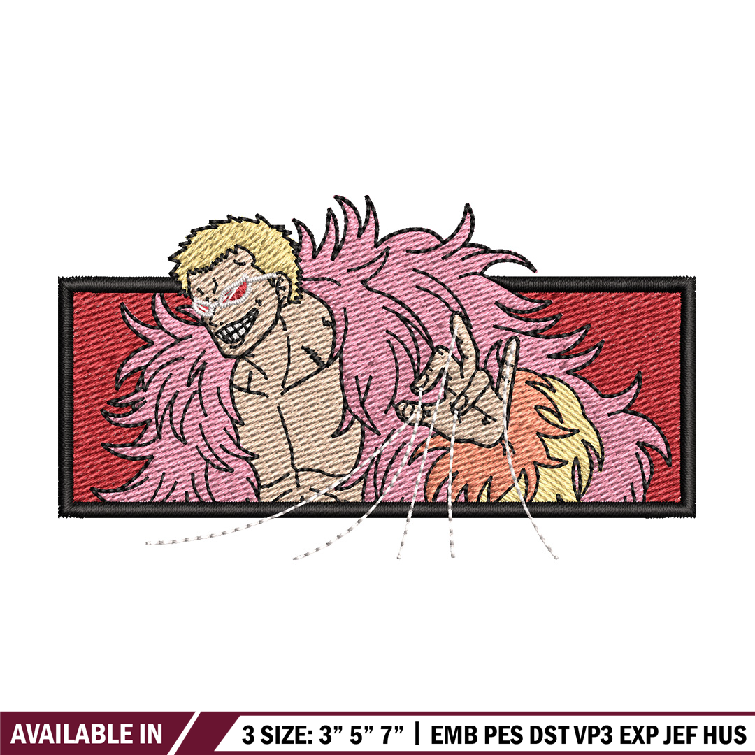 Doffy frame embroidery design, One piece embroidery, Anime d - Inspire ...