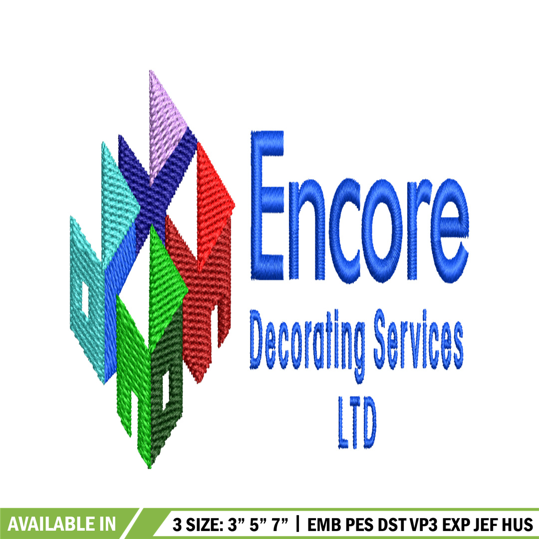 Encore logo embroidery design, Encore logo embroidery, logo | Inspire ...