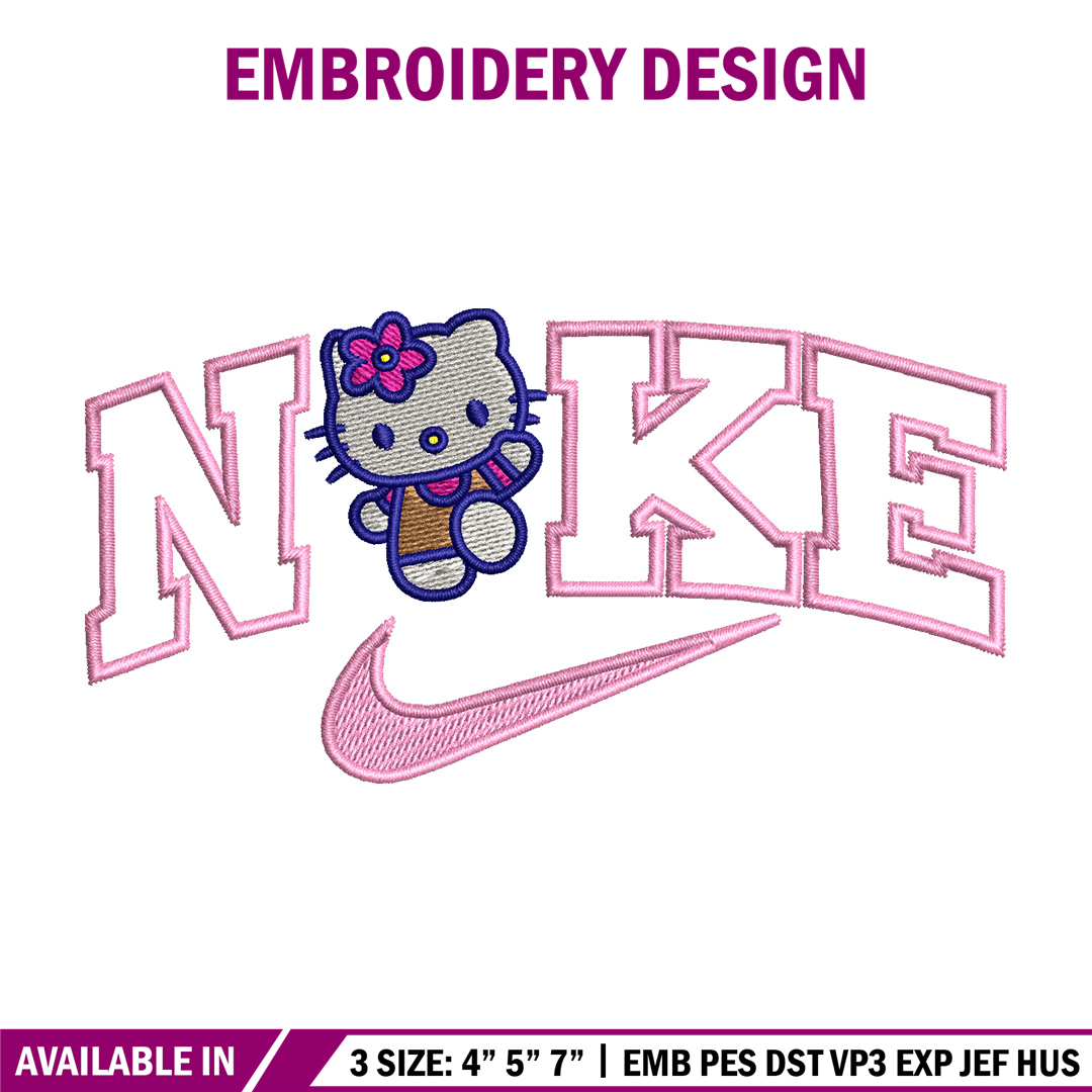 Nike x kitty embroidery design, Hello kitty embroidery, Nike | Inspire ...