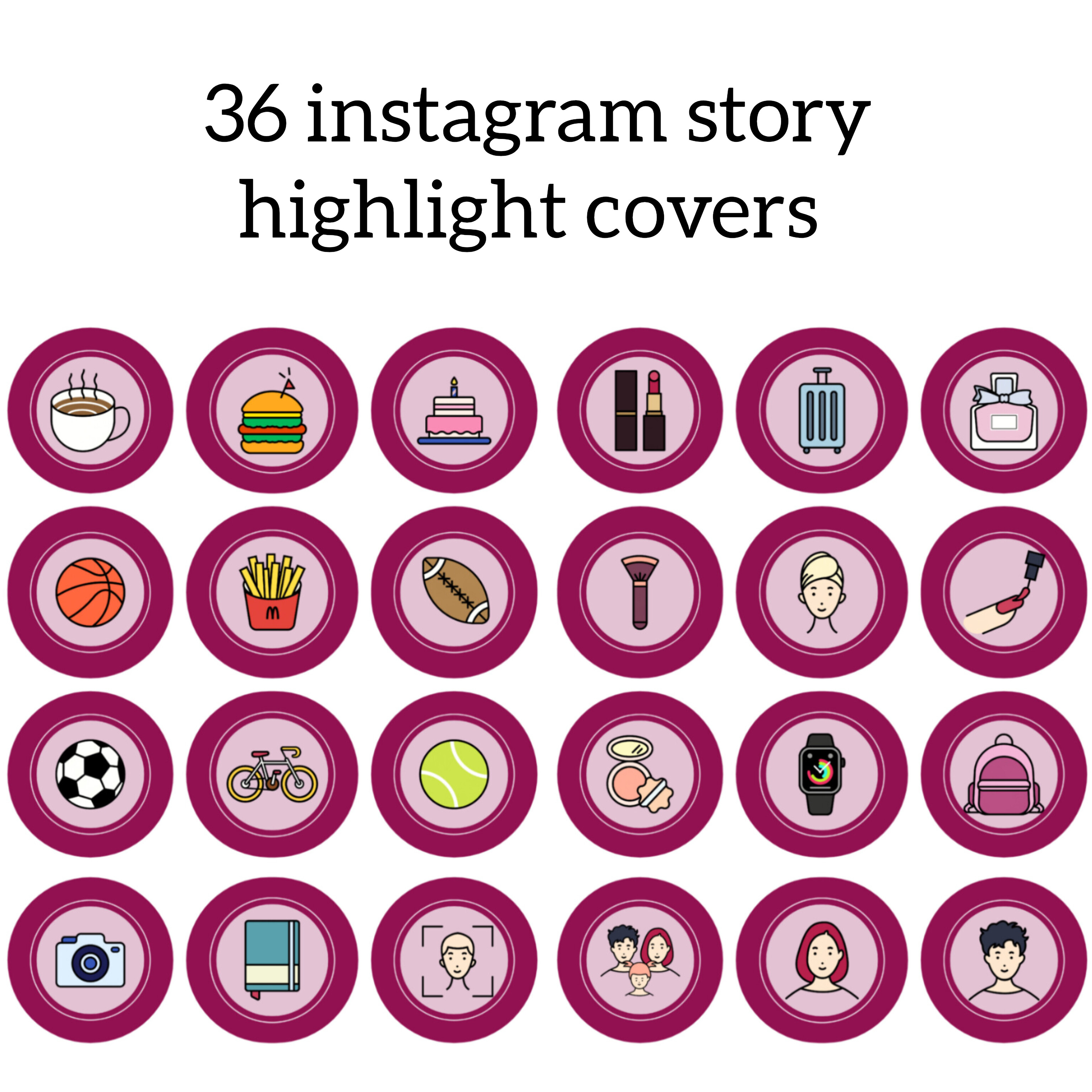 36 Cute Instagram Highlight Icons. Beautiful Instagram Highl - Inspire ...