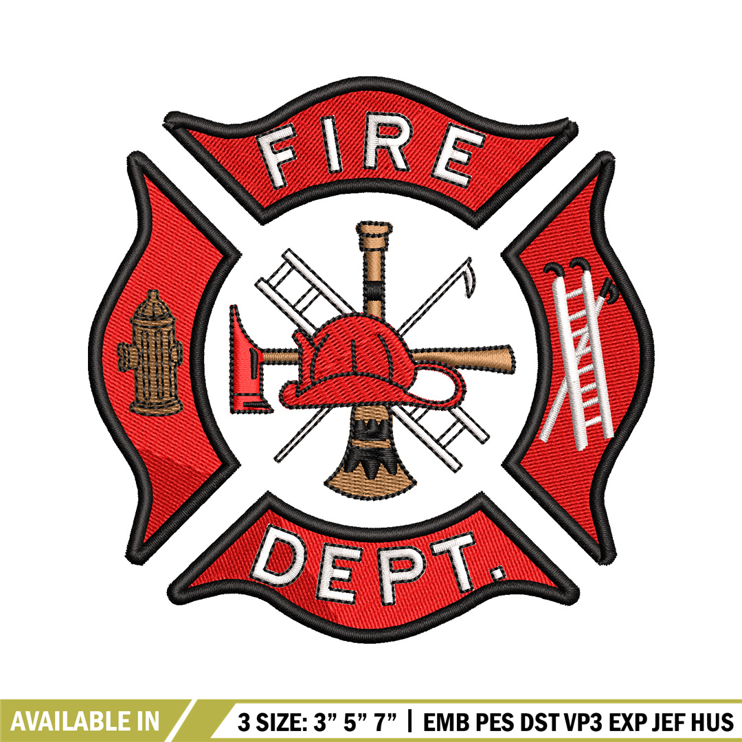 Fire dept embroidery design, Fire dept embroidery, Embroider | Inspire ...
