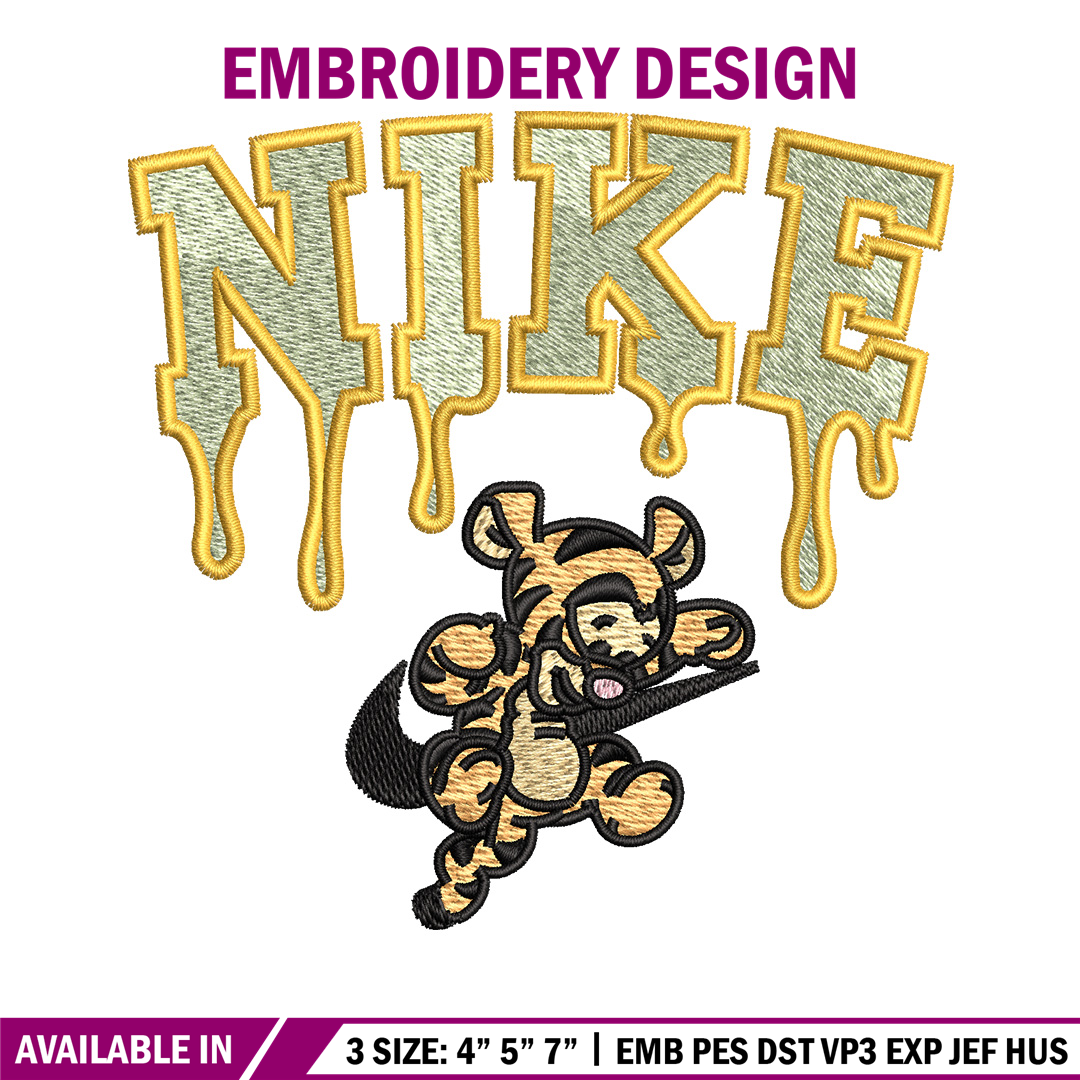 Nike x tigger embroidery design, Pooh embroidery, Nike desig | Inspire ...
