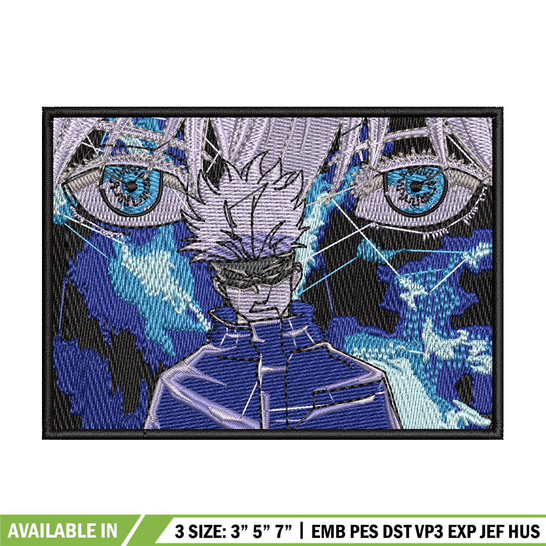 Gojo eyes box embroidery design, Jujutsu embroidery, Anime d | Inspire ...