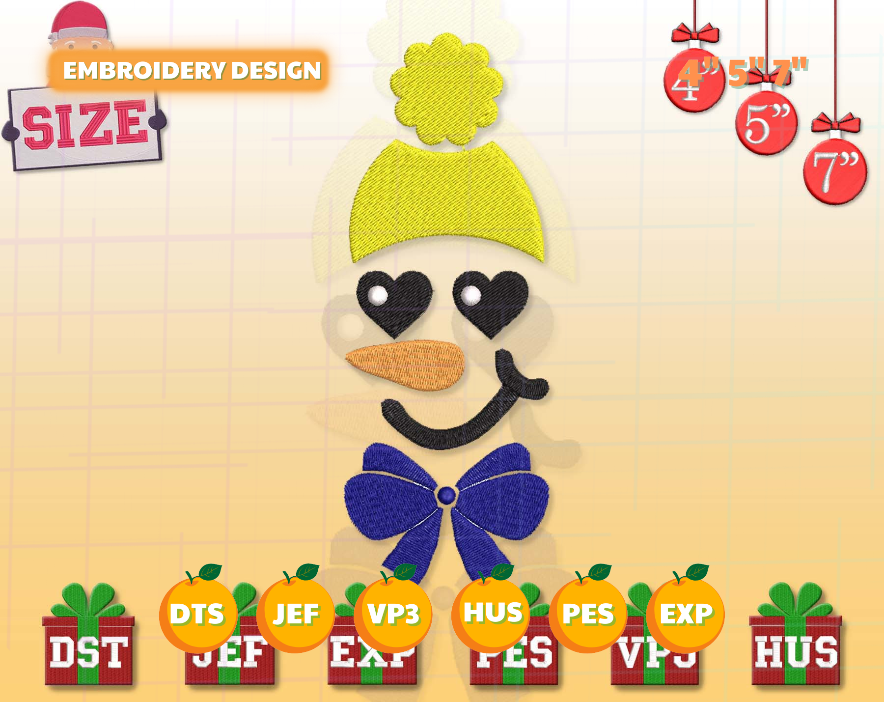 Beanie Snowman Embroidery Designs, Christmas Embroidery Desi | Inspire ...