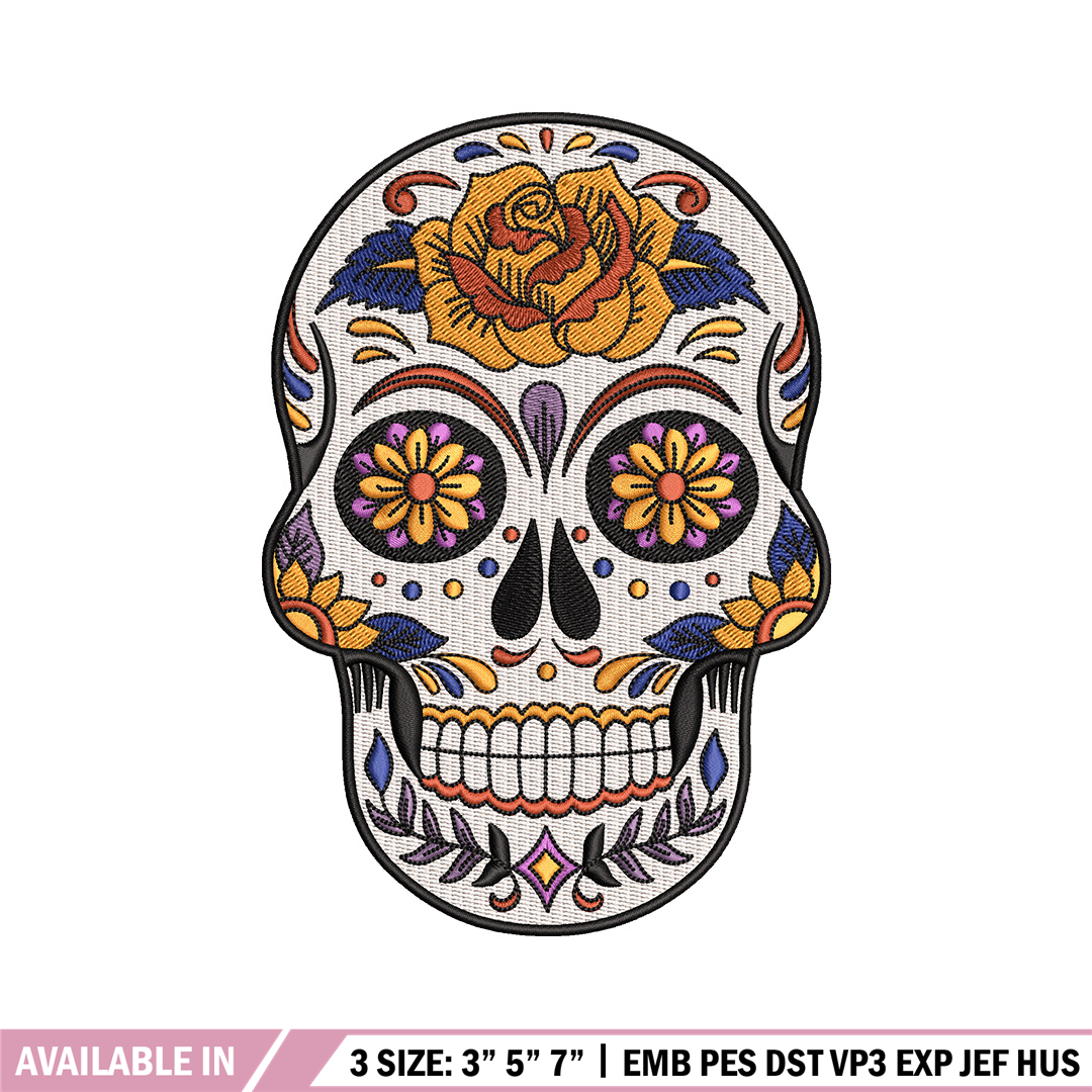 Head skull embroidery design, Skeleton embroidery, Emb desig | Inspire ...