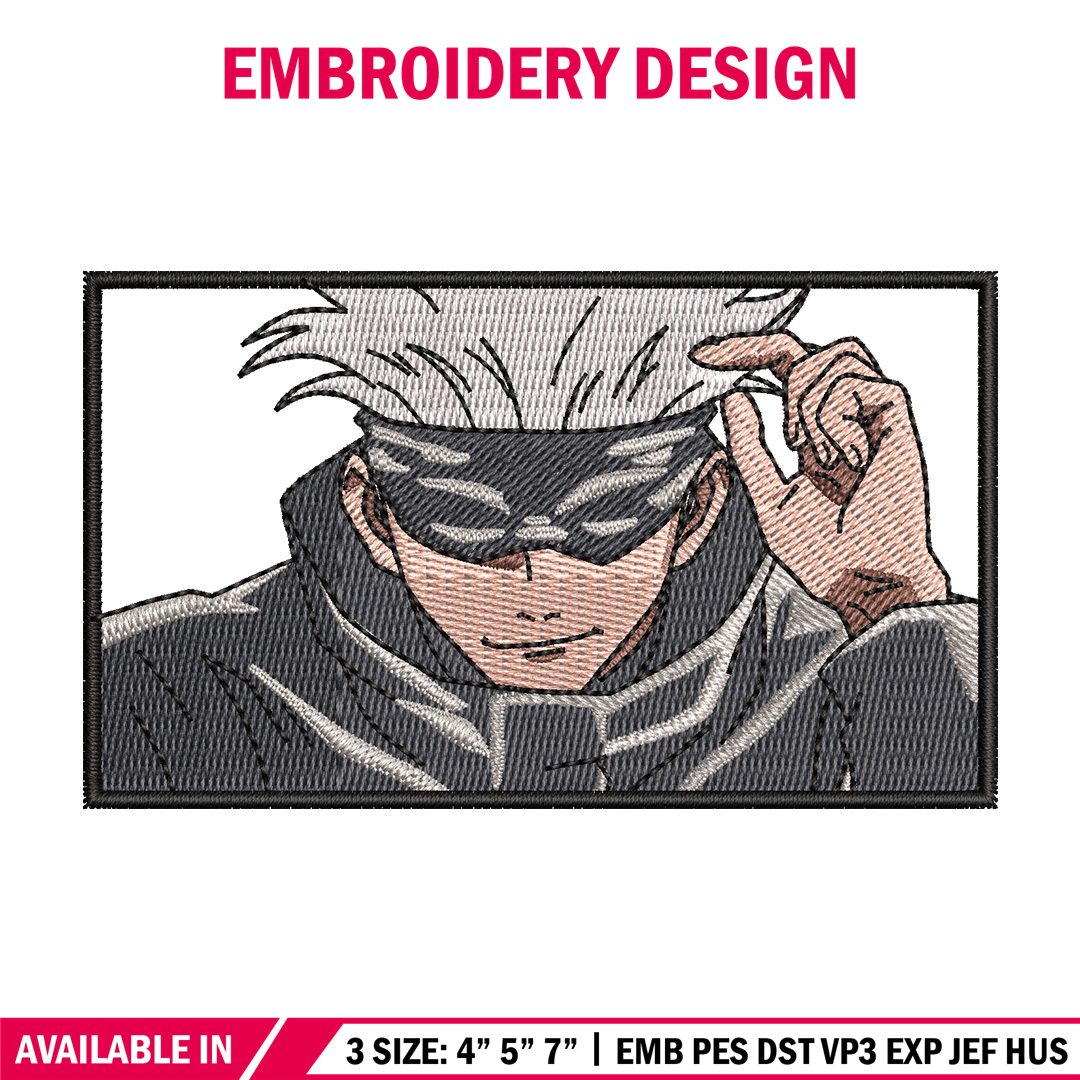 Satoru gojo embroidery design, Jujutsu embroidery, Anime des | Inspire ...