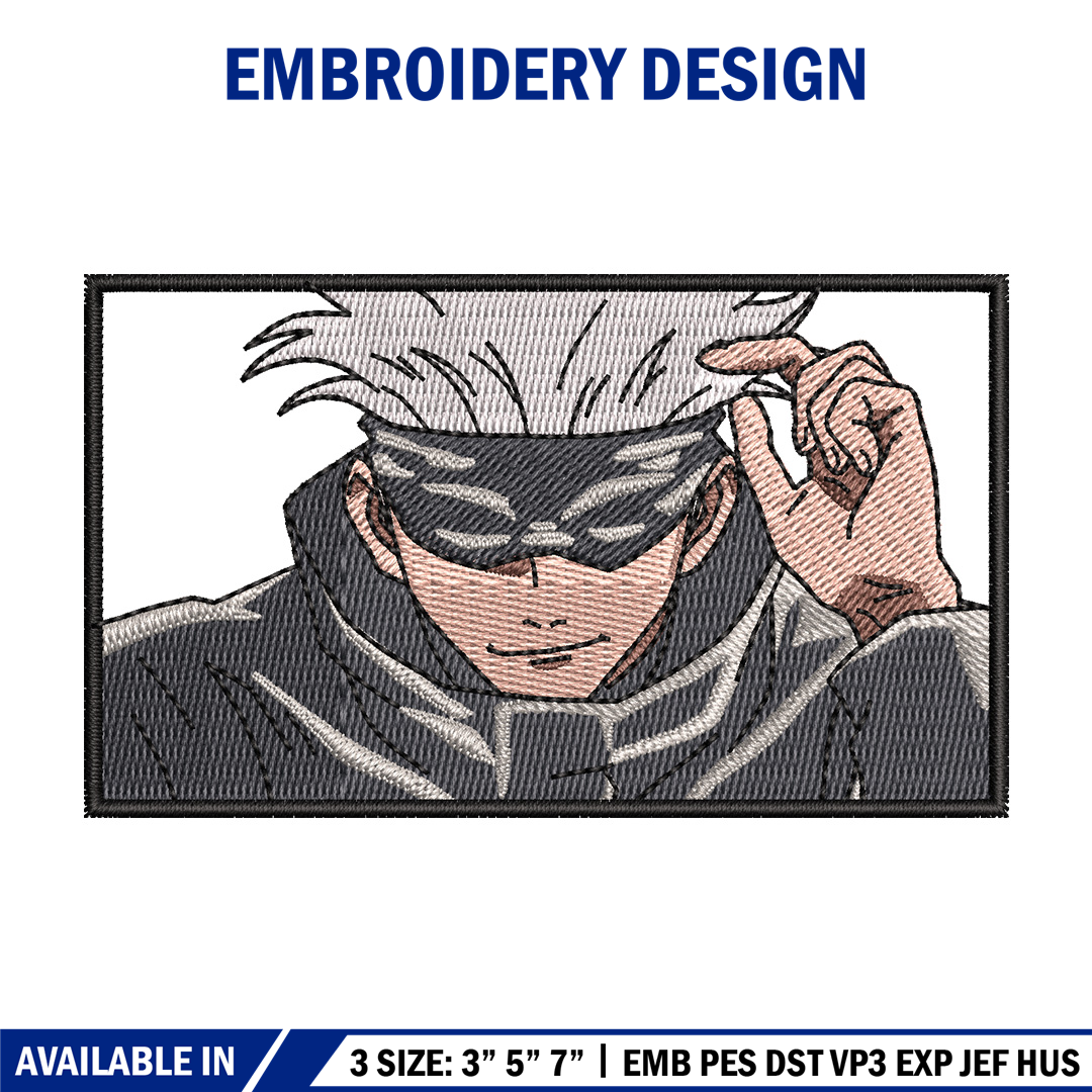 Satoru gojo embroidery design, Jujutsu embroidery, Anime des | Inspire ...