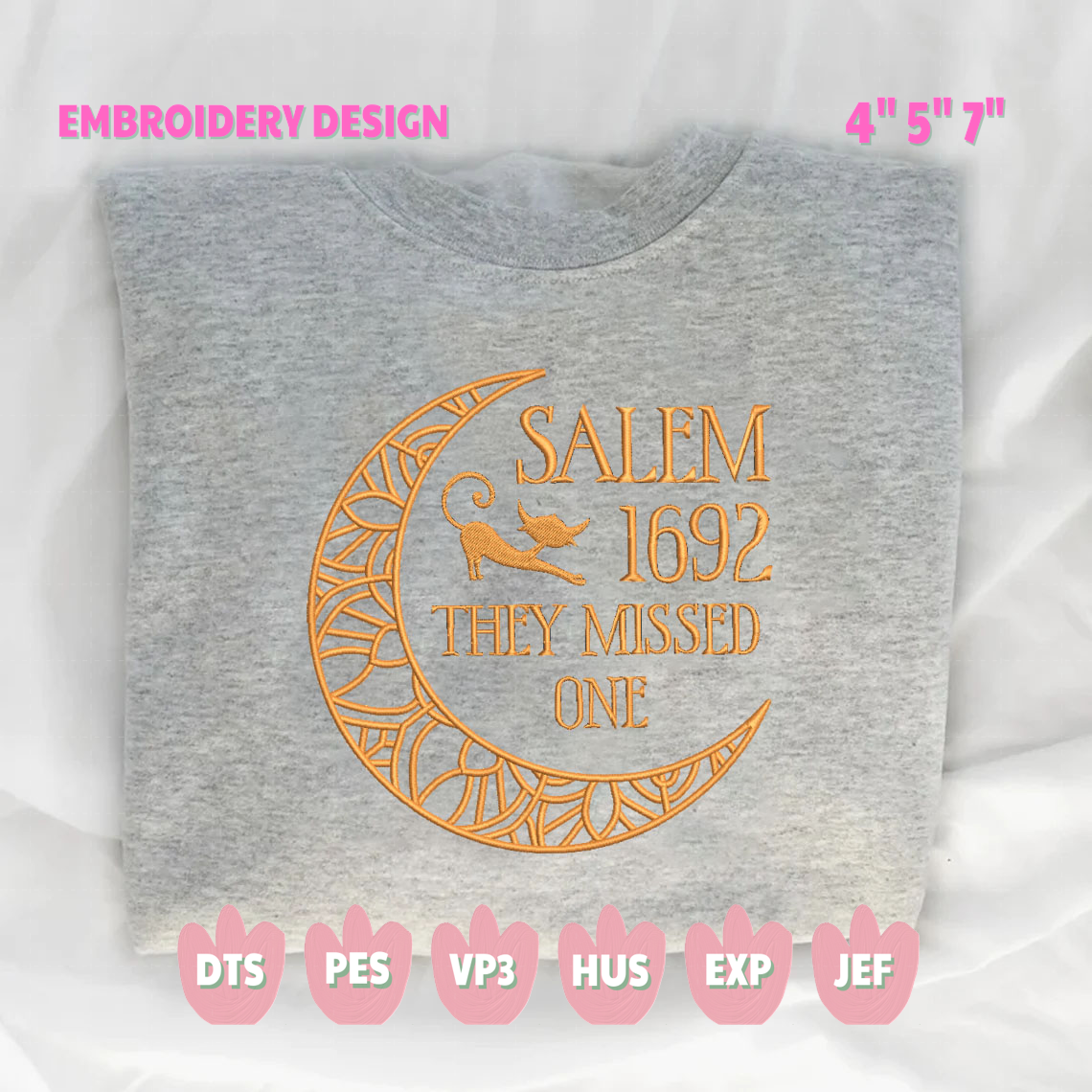 Retro Salem 1692 Embroidery Design, They Missed One Embroide - Inspire ...