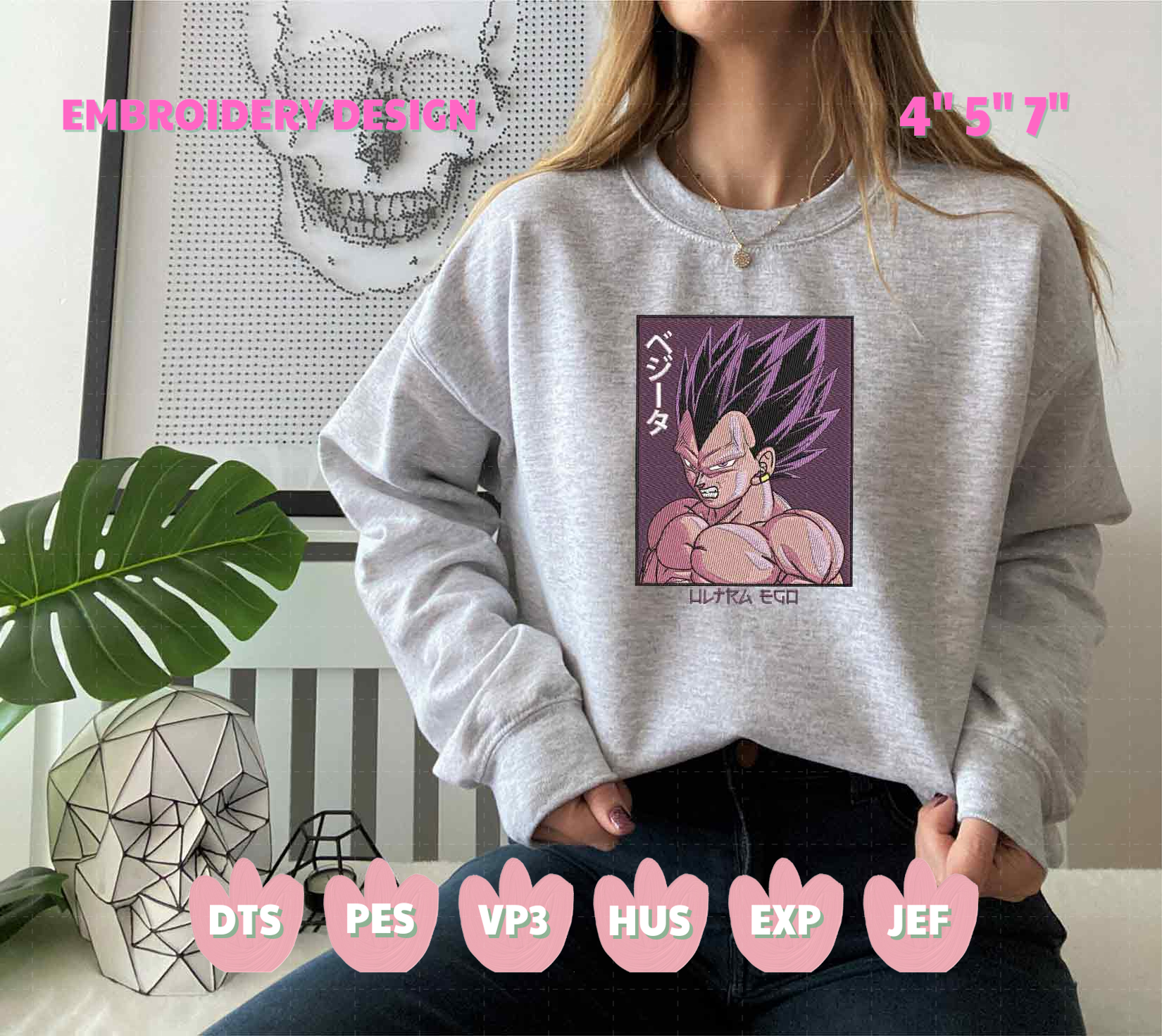 GOKU ANIME EMBROIDERY DESIGNS | PES DST JEF FILES INSTANT DO | Inspire ...