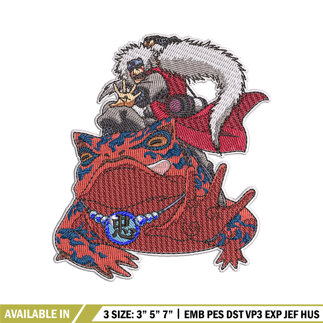 Jiraiya frog embroidery design, Naruto embroidery, Anime des | Inspire ...