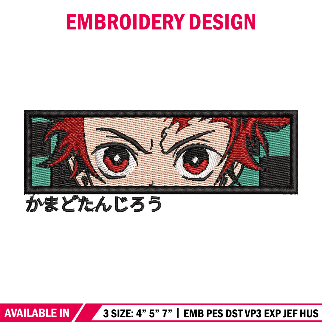 Tanjiro eyes box embroidery design, Tanjiro embroidery, Anim | Inspire ...